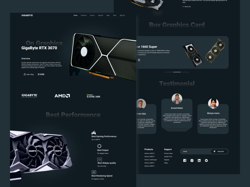 Graphics Card Website Design by Md. Sohan Talukder on Dribbble