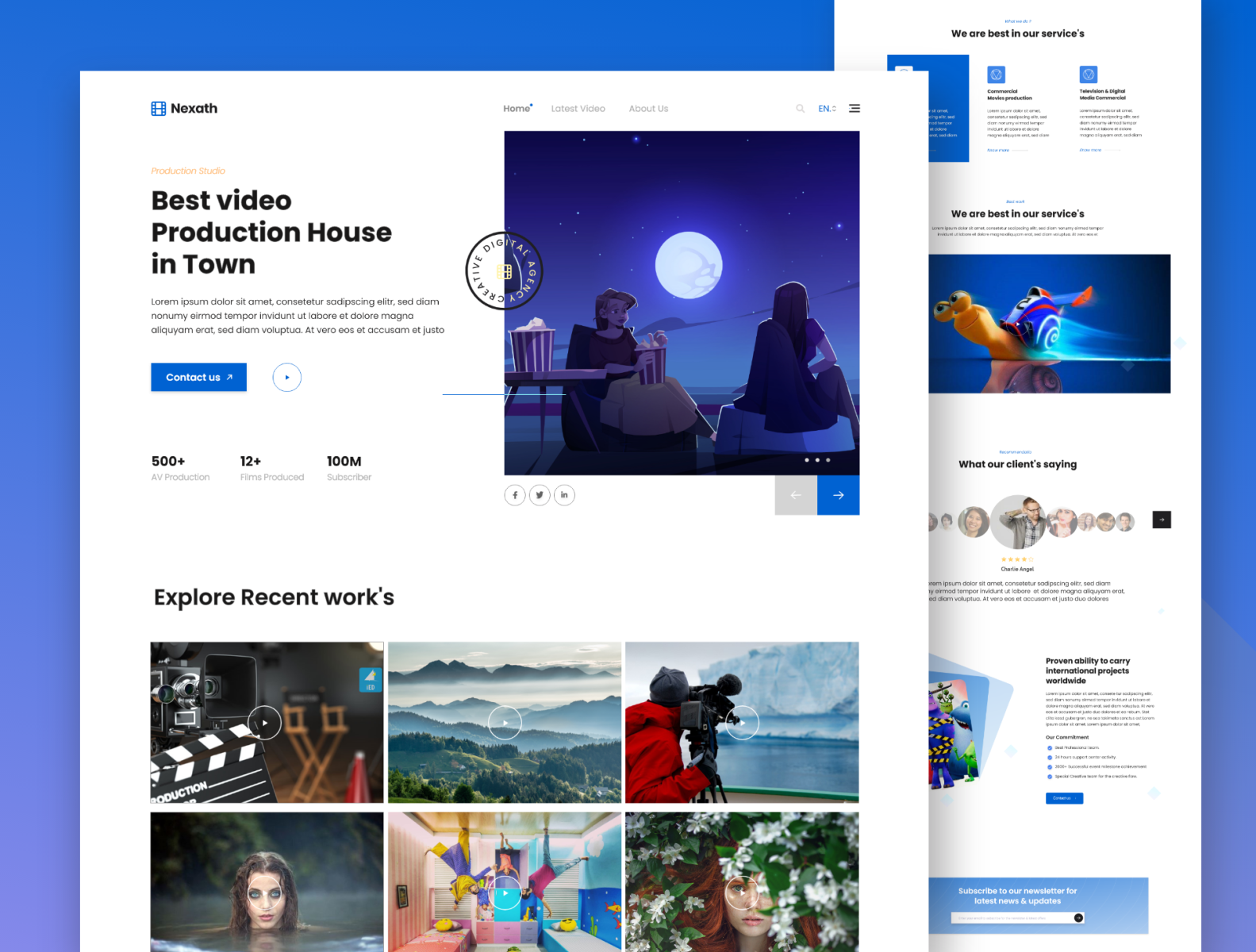 Production Agency | Production Studio by Abdullah A. Mamun on Dribbble