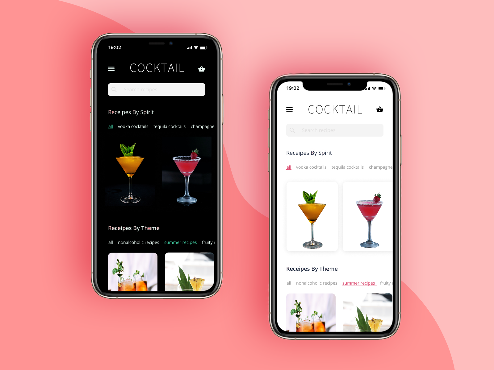 Cocktail app by Monika on Dribbble