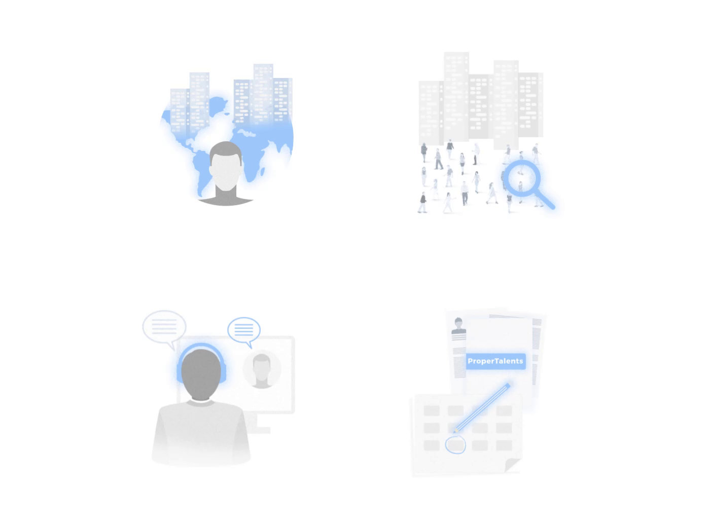 ProperTalents - Animated Brand Illustrations by marin gorea on Dribbble