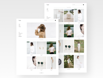 Online store website template design by Ana K on Dribbble