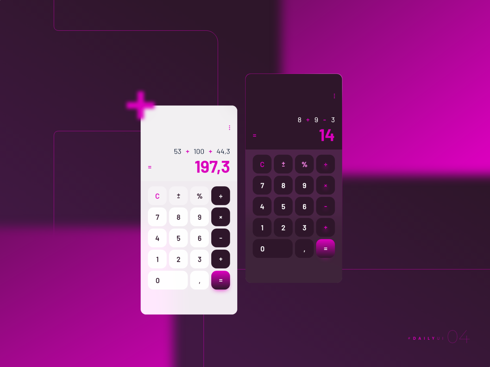 Calculator - Daily UI #004 by Gabriel Widmer on Dribbble