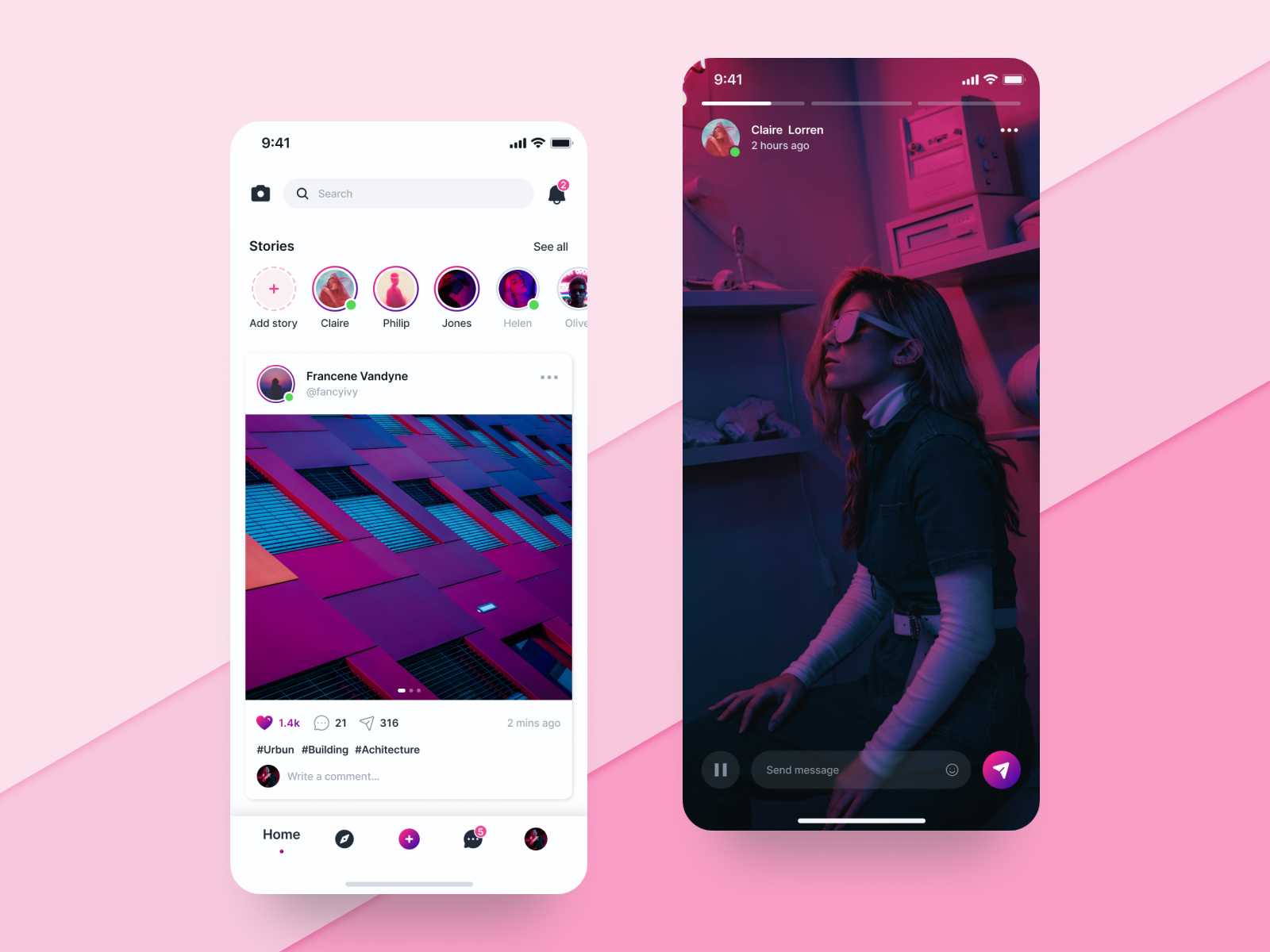 👪 Social Media App Design Concept by Natthagorn on Dribbble