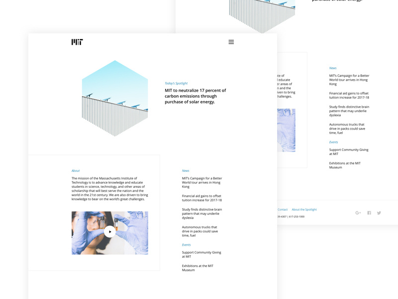 MIT.edu Redesign by Joel Pendleton on Dribbble