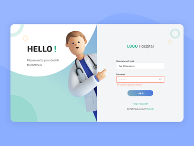 Dashboard Login screen by Mahmoud Fareed on Dribbble
