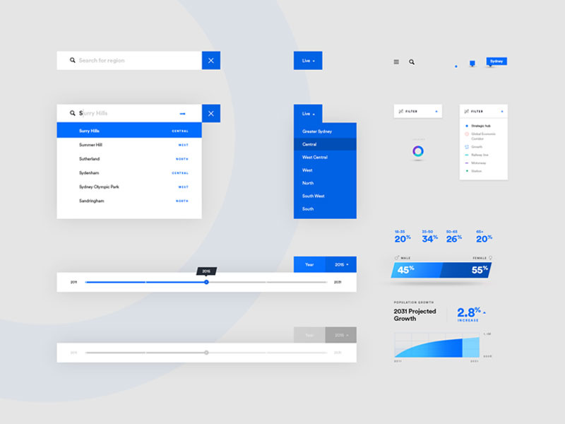 Dashboard UI Elements by Phillip Pham on Dribbble