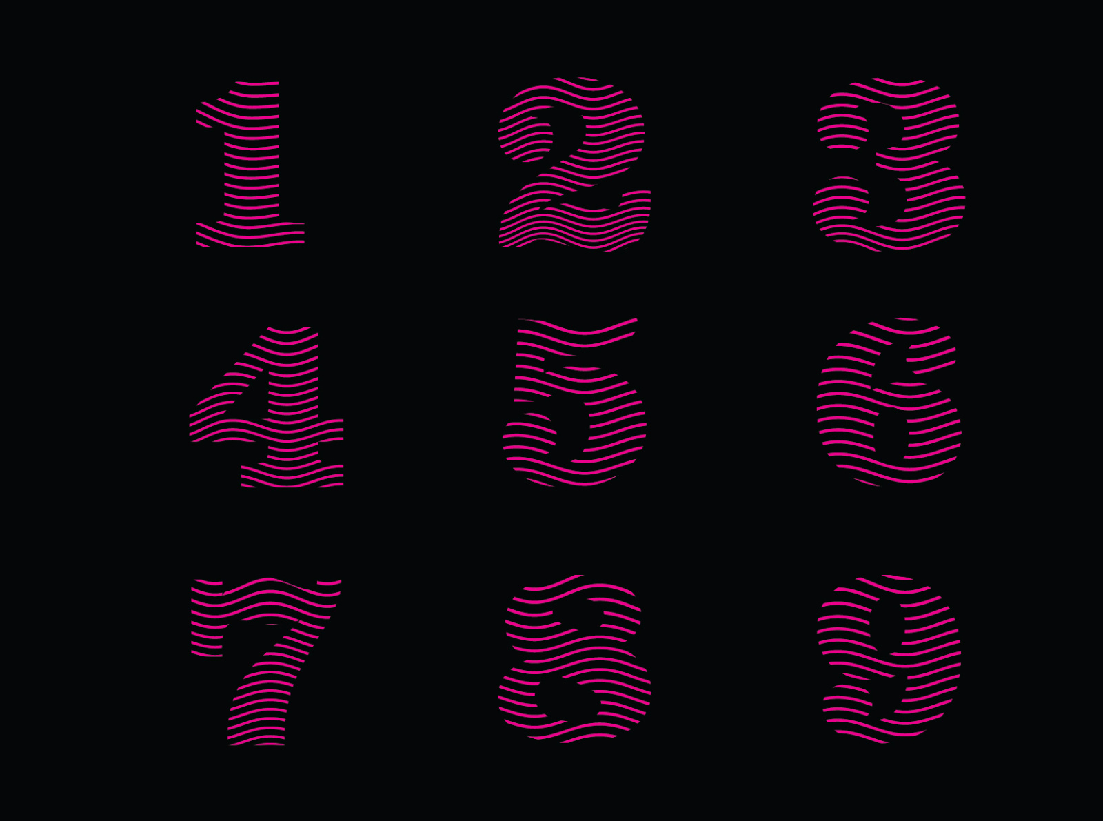 Number Typography by Kajol on Dribbble