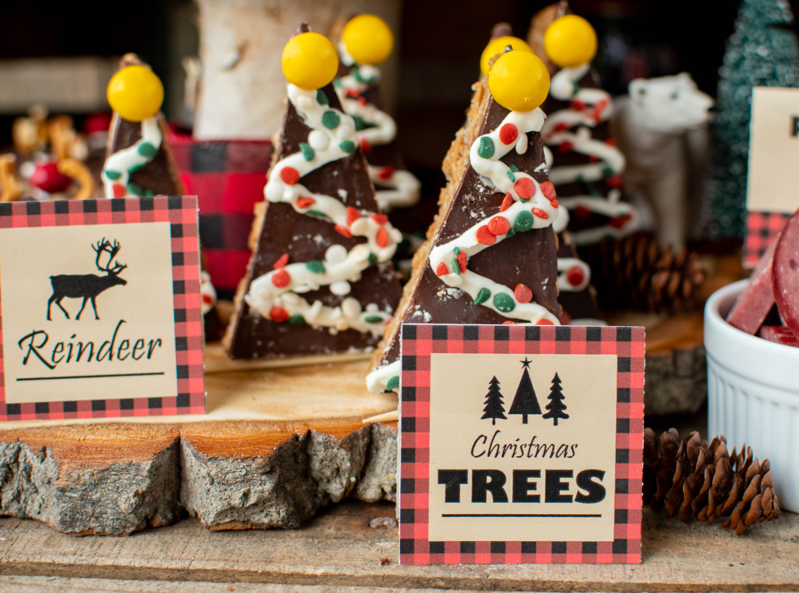 Winter Party Food Labels by Alexa Lehr | Black Feather Design on Dribbble