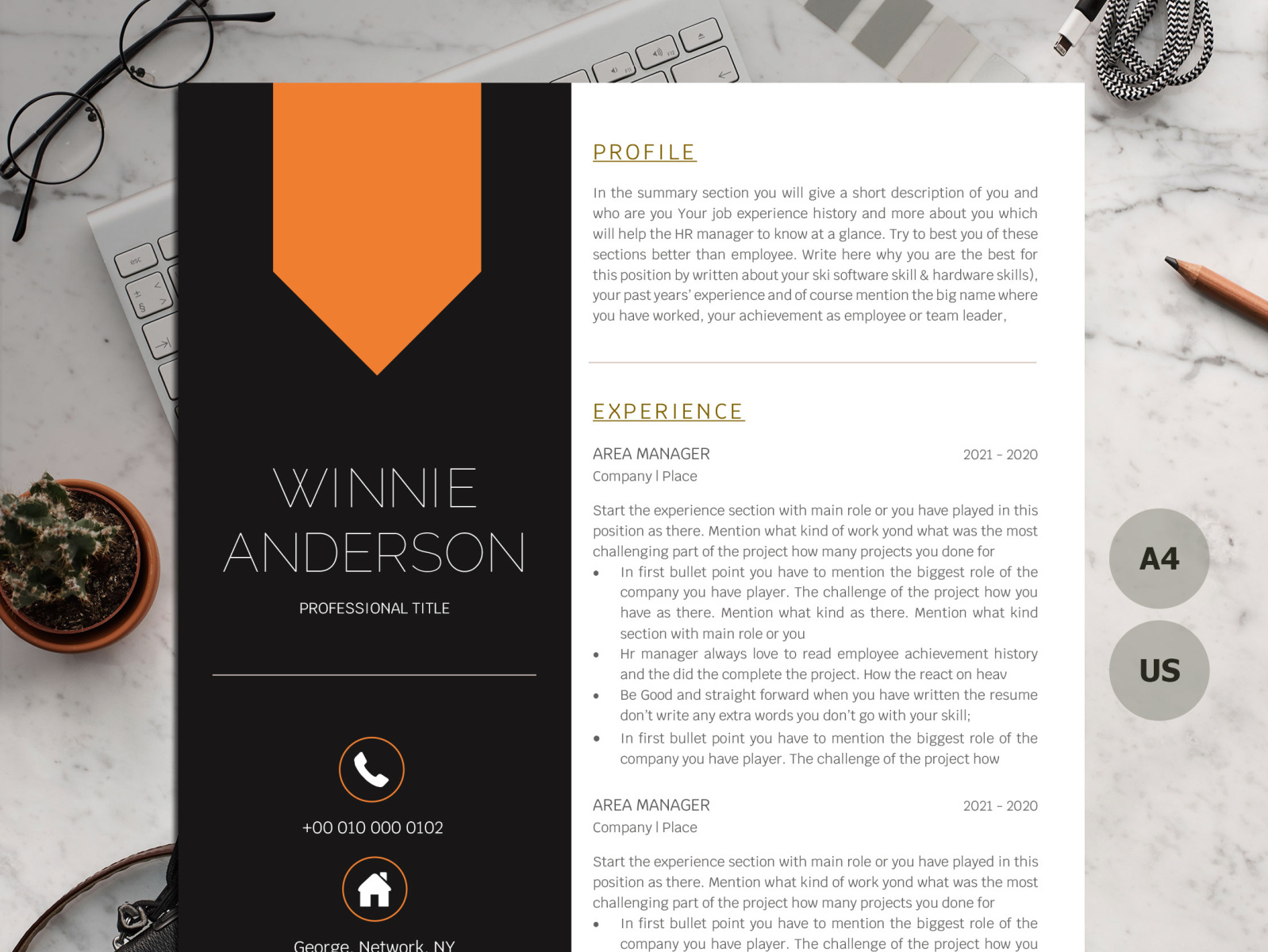One Page Resume Template Resume Design by Paul resume on Dribbble