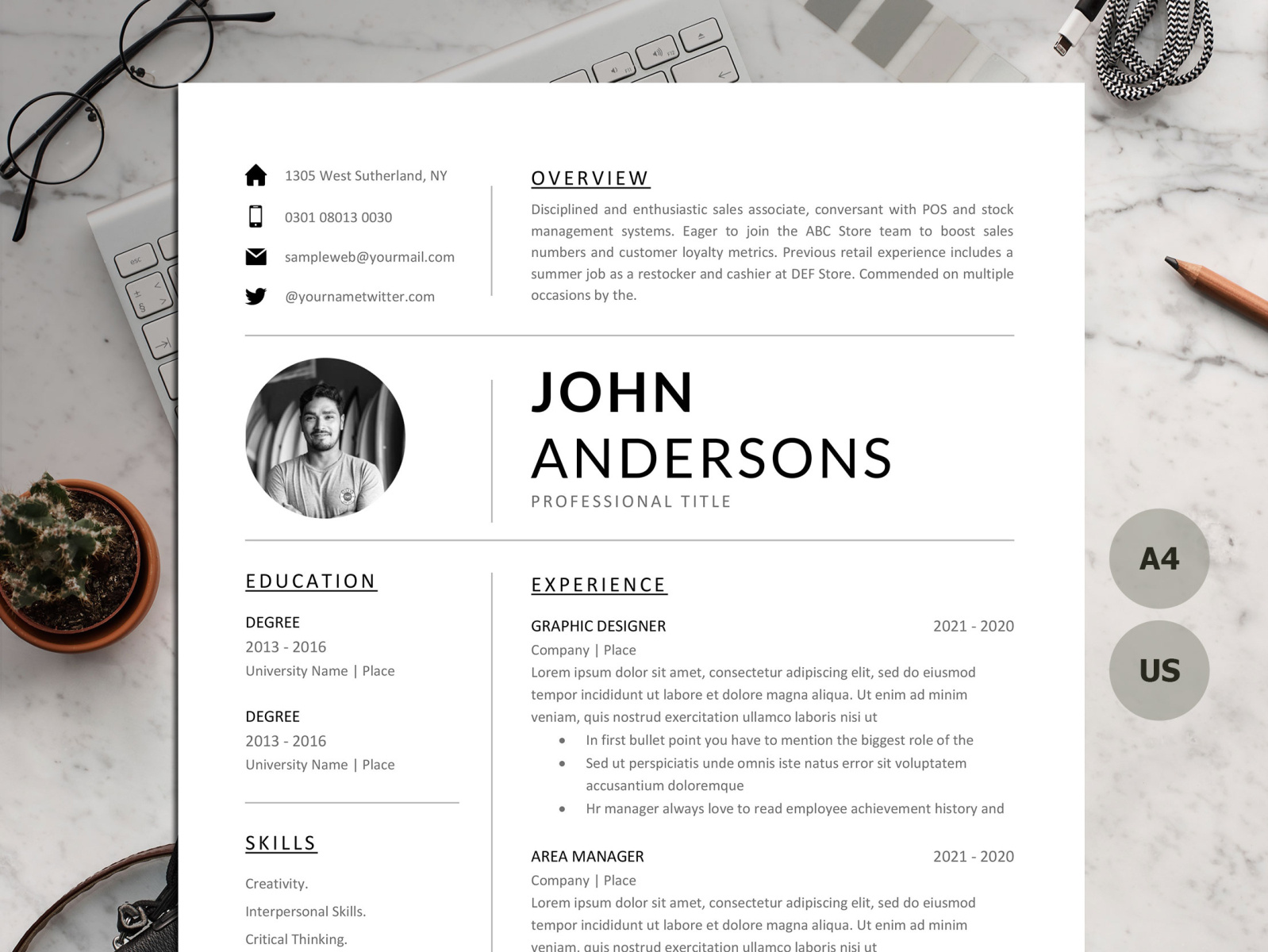 Organizing your resume with Word, Indesign and Photoshop by Paul resume ...
