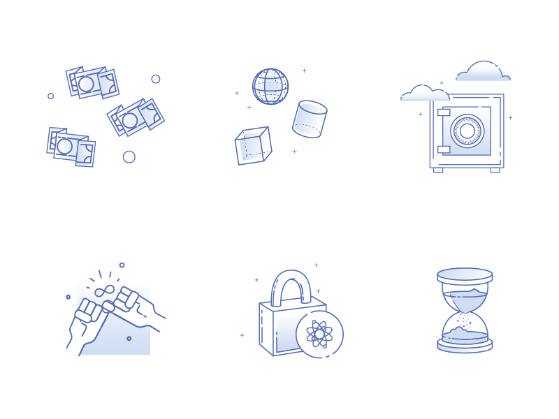 Digital Escrow Icons by Jennifer Spriggs on Dribbble