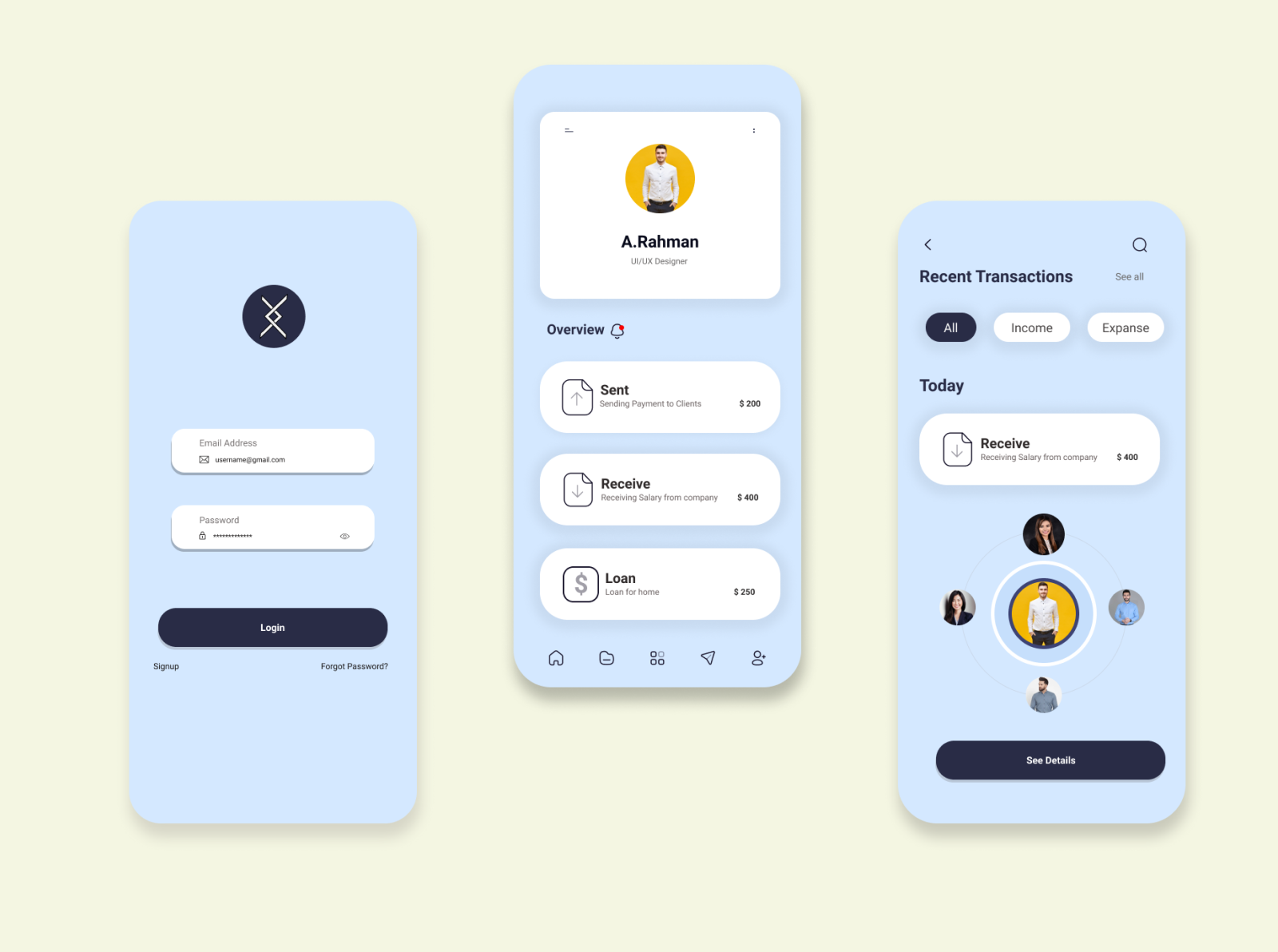 App login page by Abdur Rahman on Dribbble