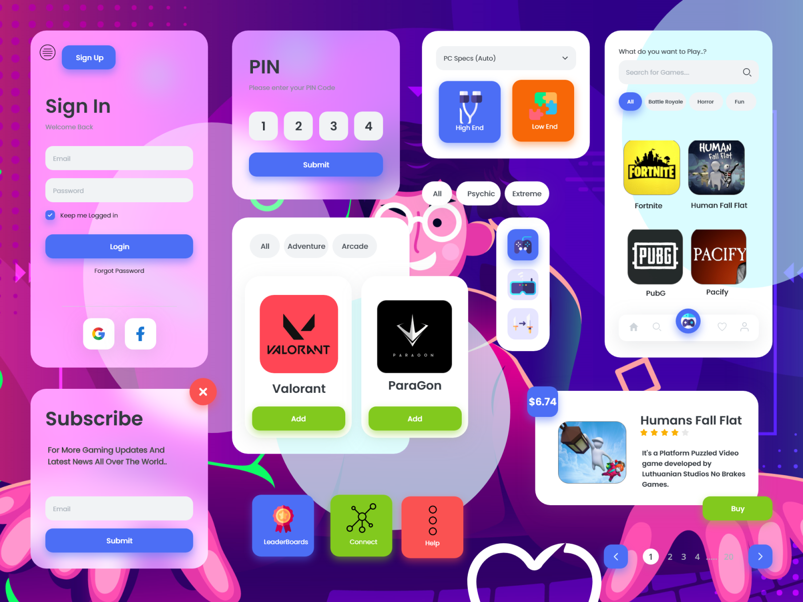 UI Kits Design For Gaming by Himanshu Sharma on Dribbble