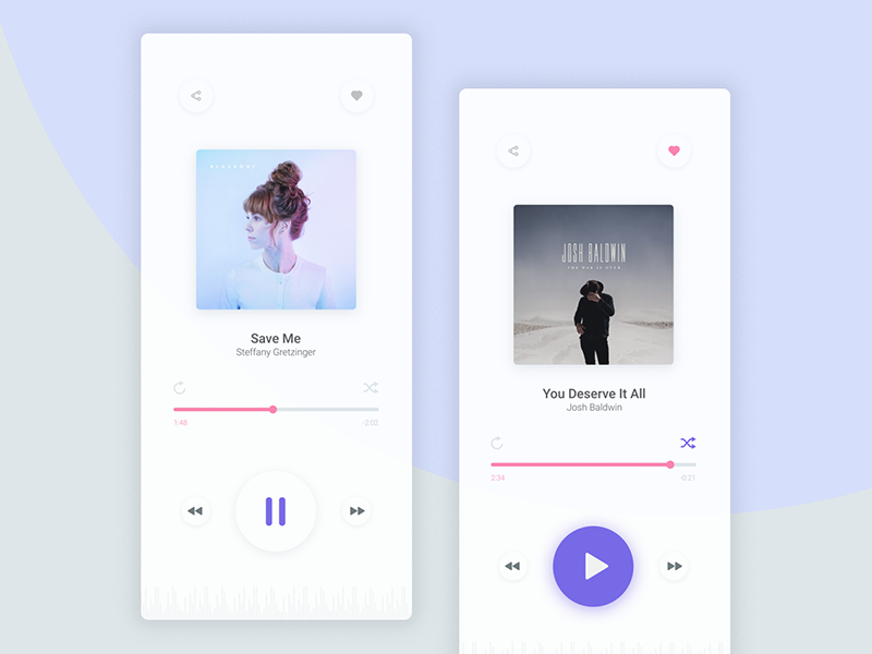 Music Player by Dmitry Mashkin on Dribbble