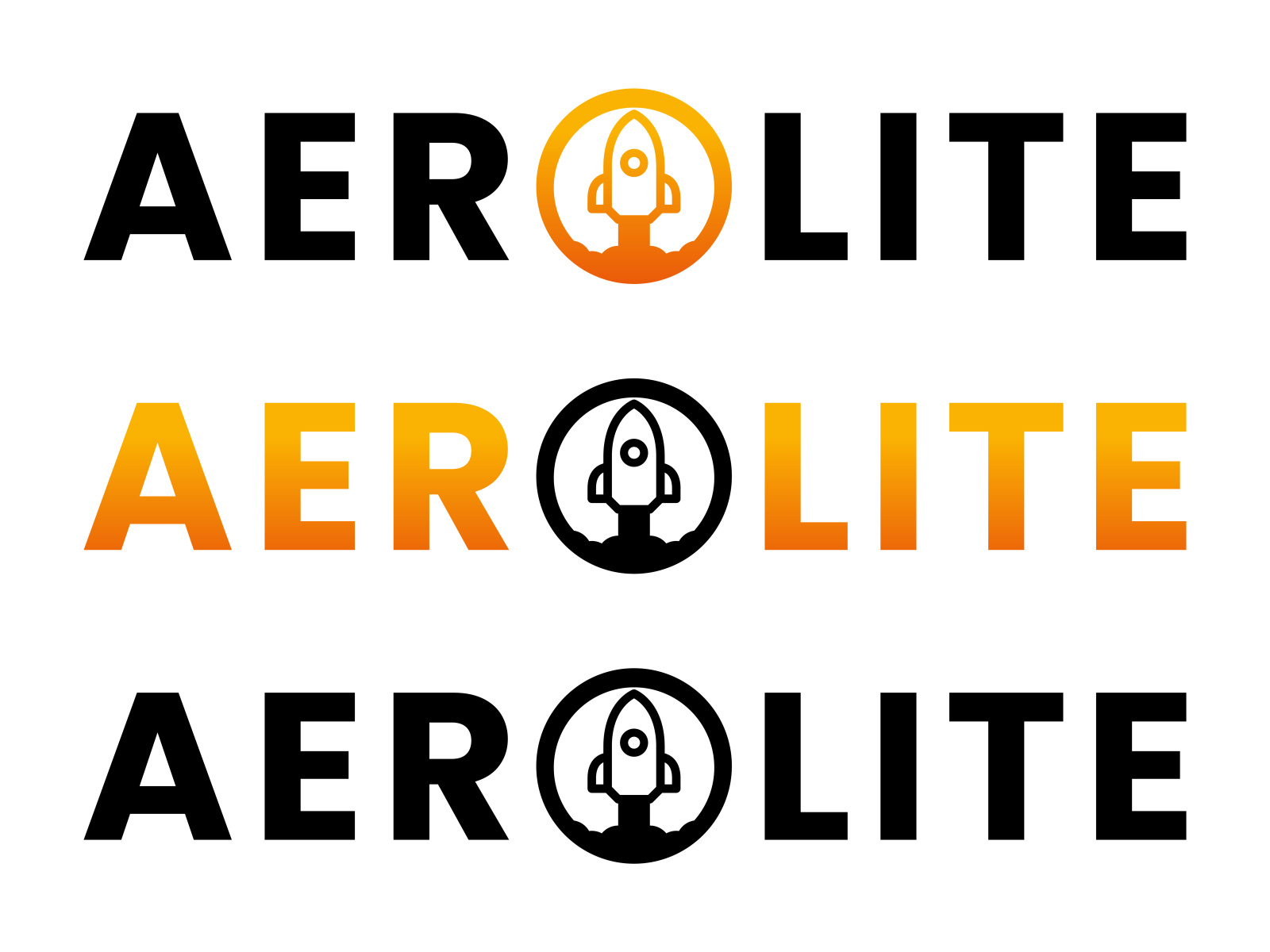 Rocketship Logo- Aerolite by grafikdiseno on Dribbble