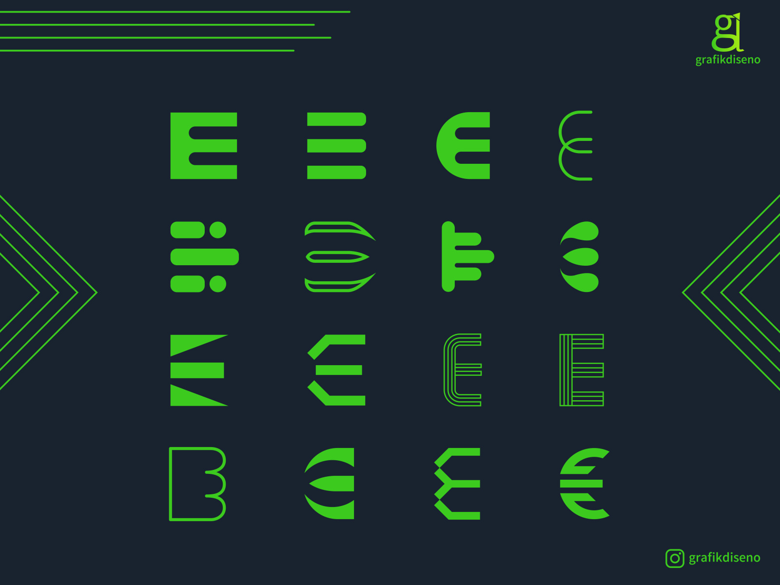 Single Letter E by grafikdiseno on Dribbble