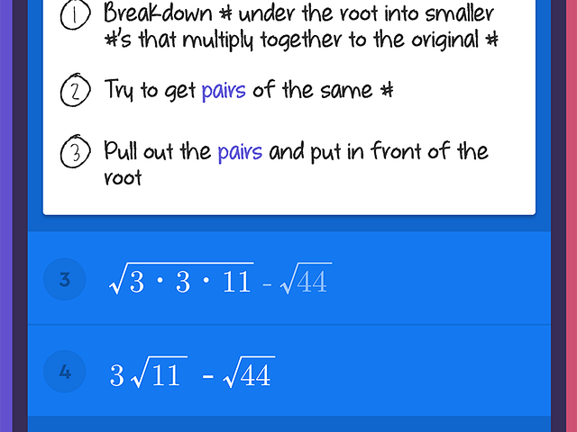 Socratic: Math stepper by Grant Anderson on Dribbble