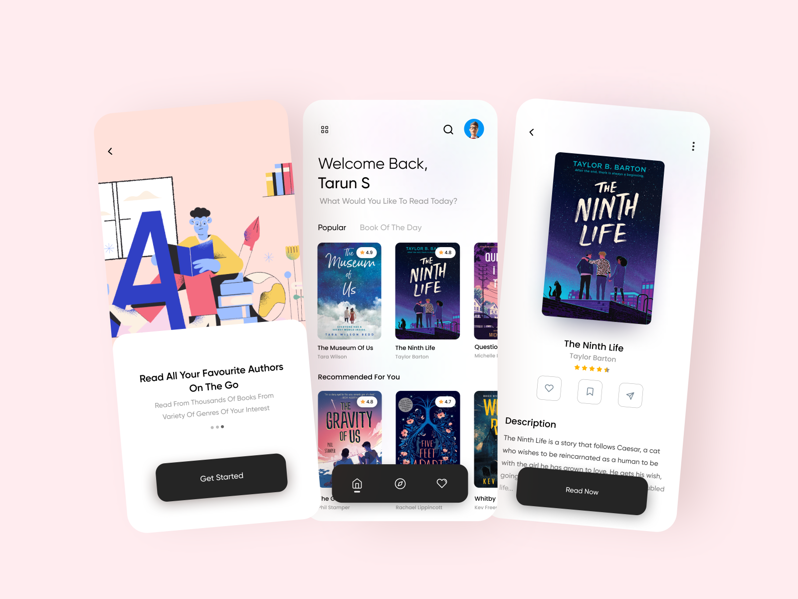 Books UI by Tarun Singh on Dribbble