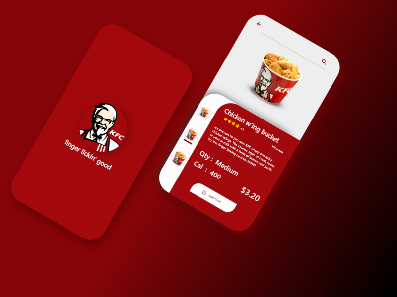Tried making UI design for the best @KFC by Ayushi Shukla on Dribbble