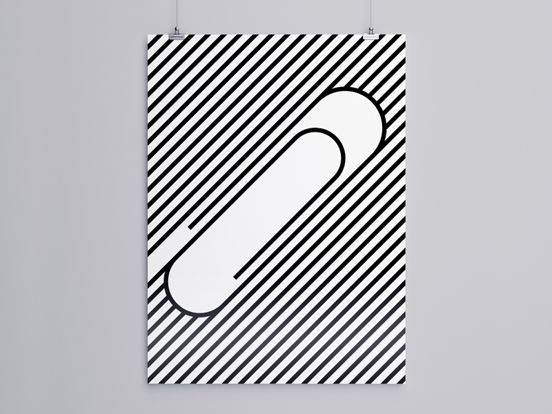 Paper Clip Poster by Anton Repponen on Dribbble