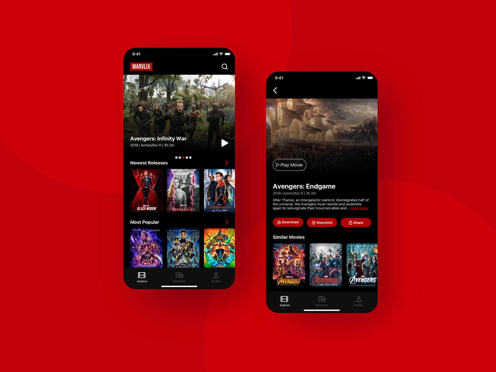 Marvlix: Assemble & Chill (Explore Page UI Design) by Victor Wijaya ...