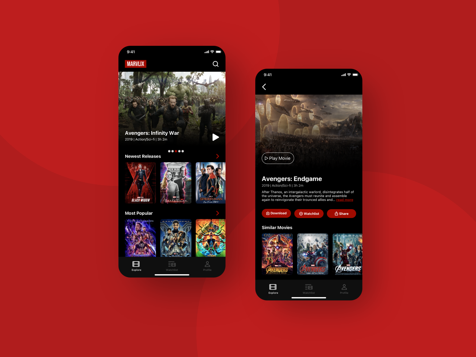Marvlix: Assemble & Chill (Explore Page UI Design) by Victor Wijaya ...