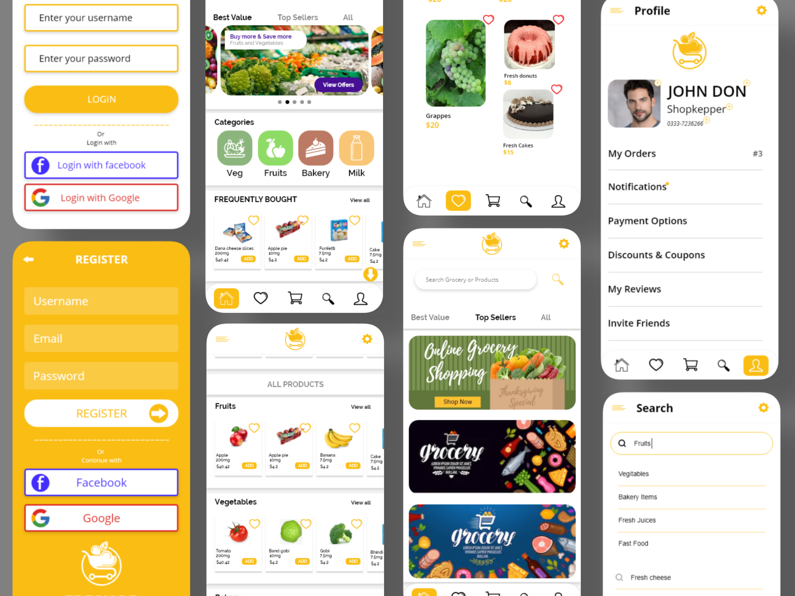 Grocery App - UI Design by Sami Tariq on Dribbble