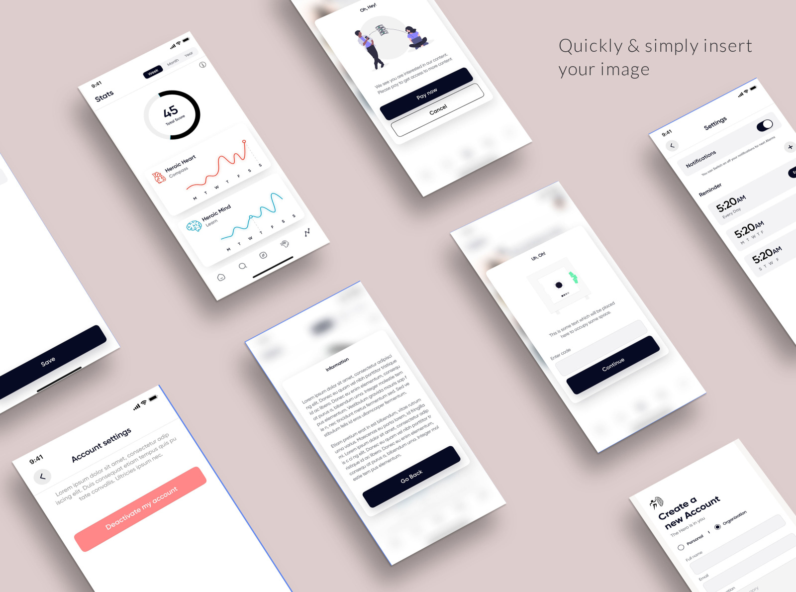 Different page design in mockup by Haseeb Qureshi on Dribbble