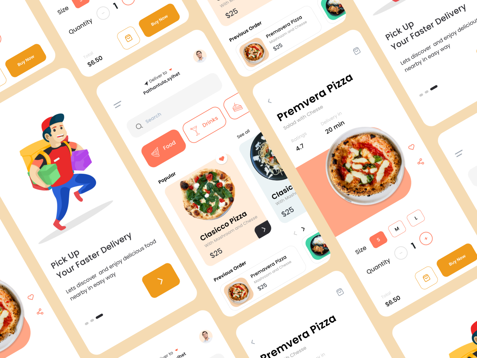 Food app design by Haseeb Qureshi on Dribbble