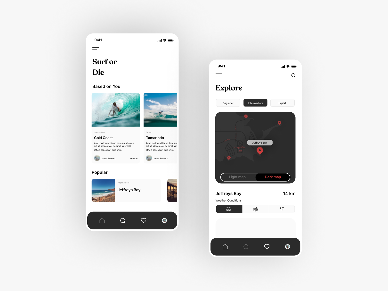 Surf App Concept by Salvatore Anastasia on Dribbble