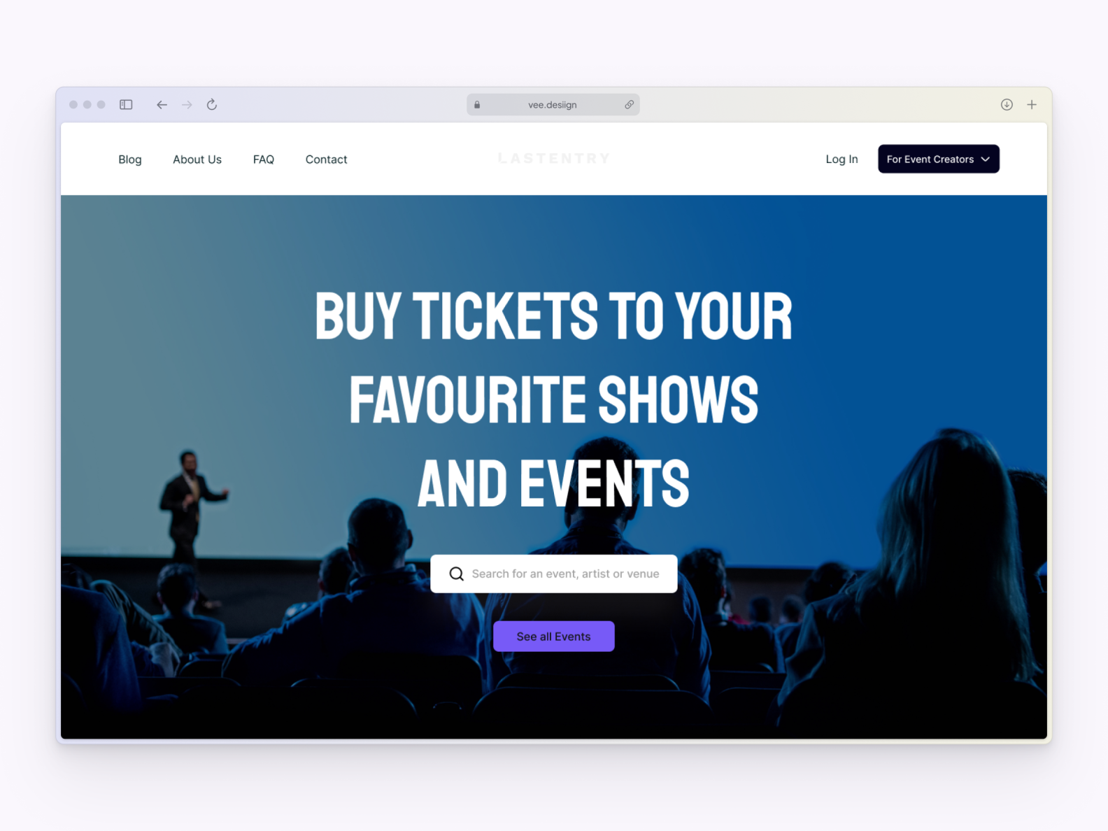 Ticketing Platform Header by Victoria Bona-Egun on Dribbble