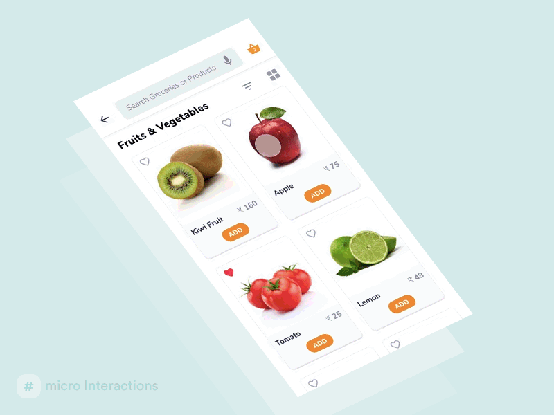 Product Listing & Details Screen Interaction by JD on Dribbble
