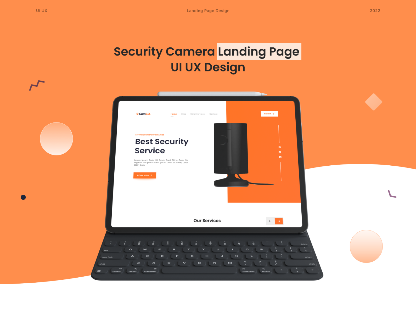Security Camera Landing Page UI UX Design by Muiz_Mannan on Dribbble