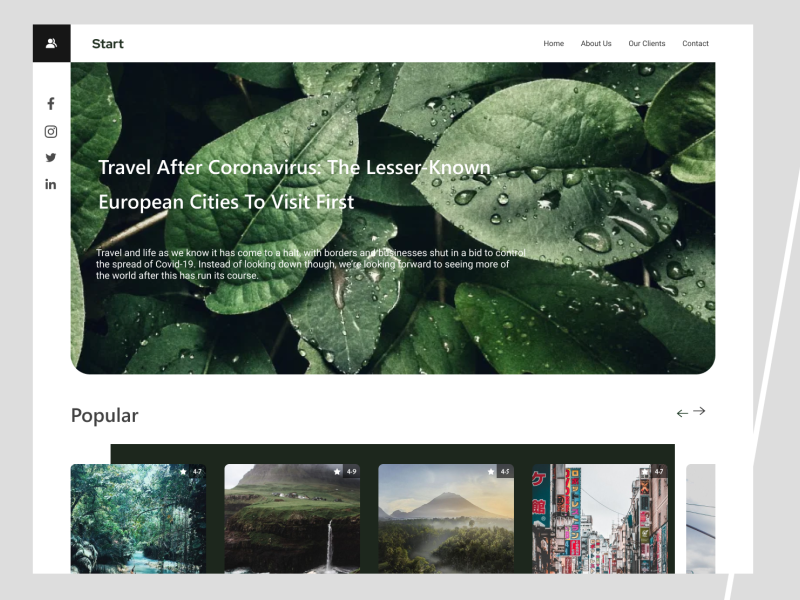 Travel Web Design by shotiko on Dribbble