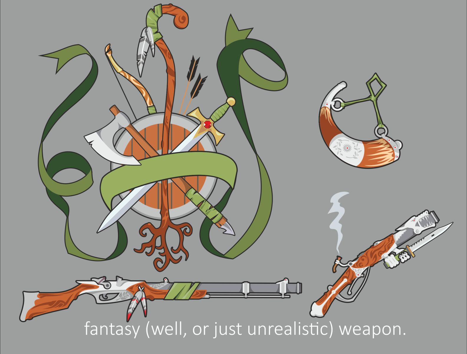 Fantasy (well, or just unrealistic) weapon. by Tetiana Biryukova on ...
