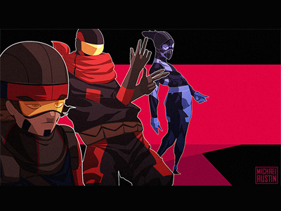 Character color test: 100% vector by MIKE AUSTIN on Dribbble