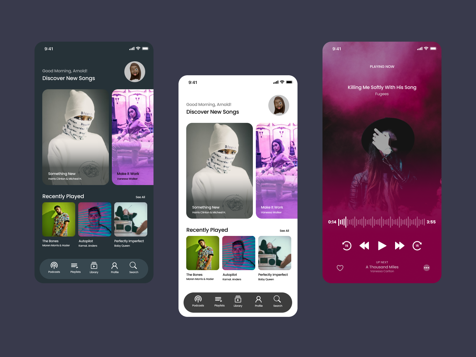 Music App UI Design by Mbete Malu on Dribbble