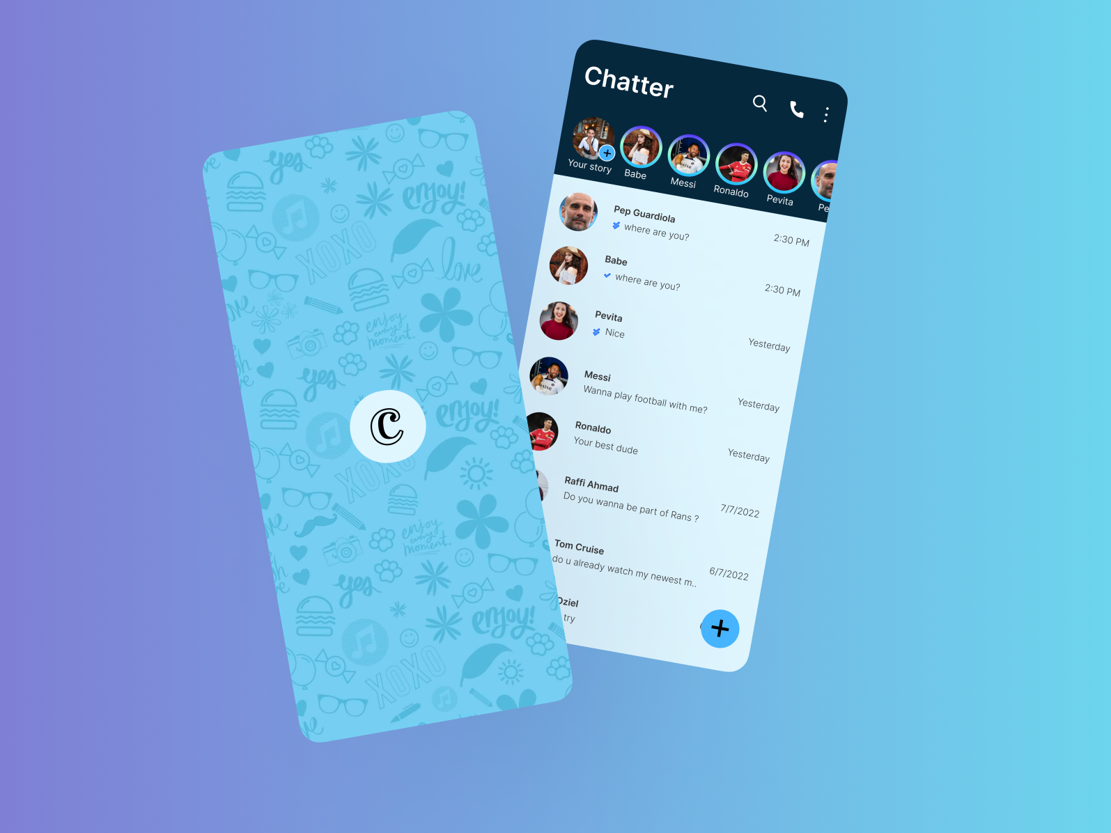 Messenger apps by Rizal Bahagia on Dribbble