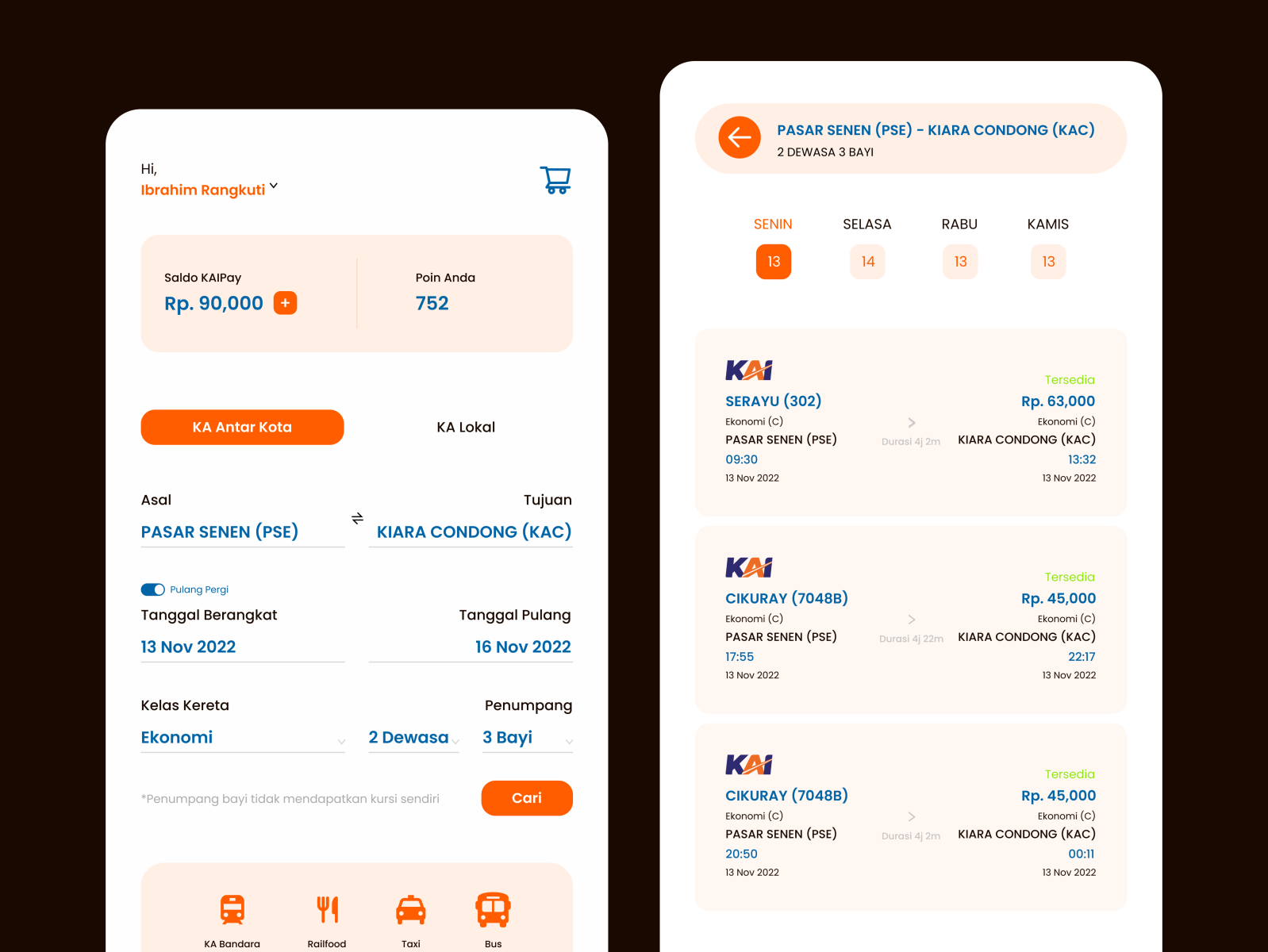 Redesign KAI Access Mobile App by Ibrahim Rangkuti on Dribbble