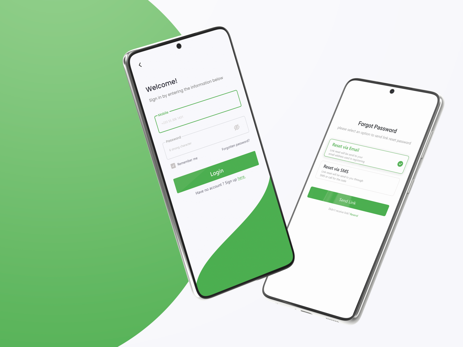 Sign in & Forgot password Page by Gloria Boamah on Dribbble