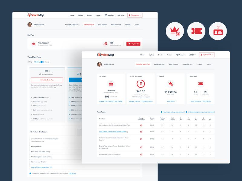 Publishers Dashboard by Vanessa Phillips on Dribbble