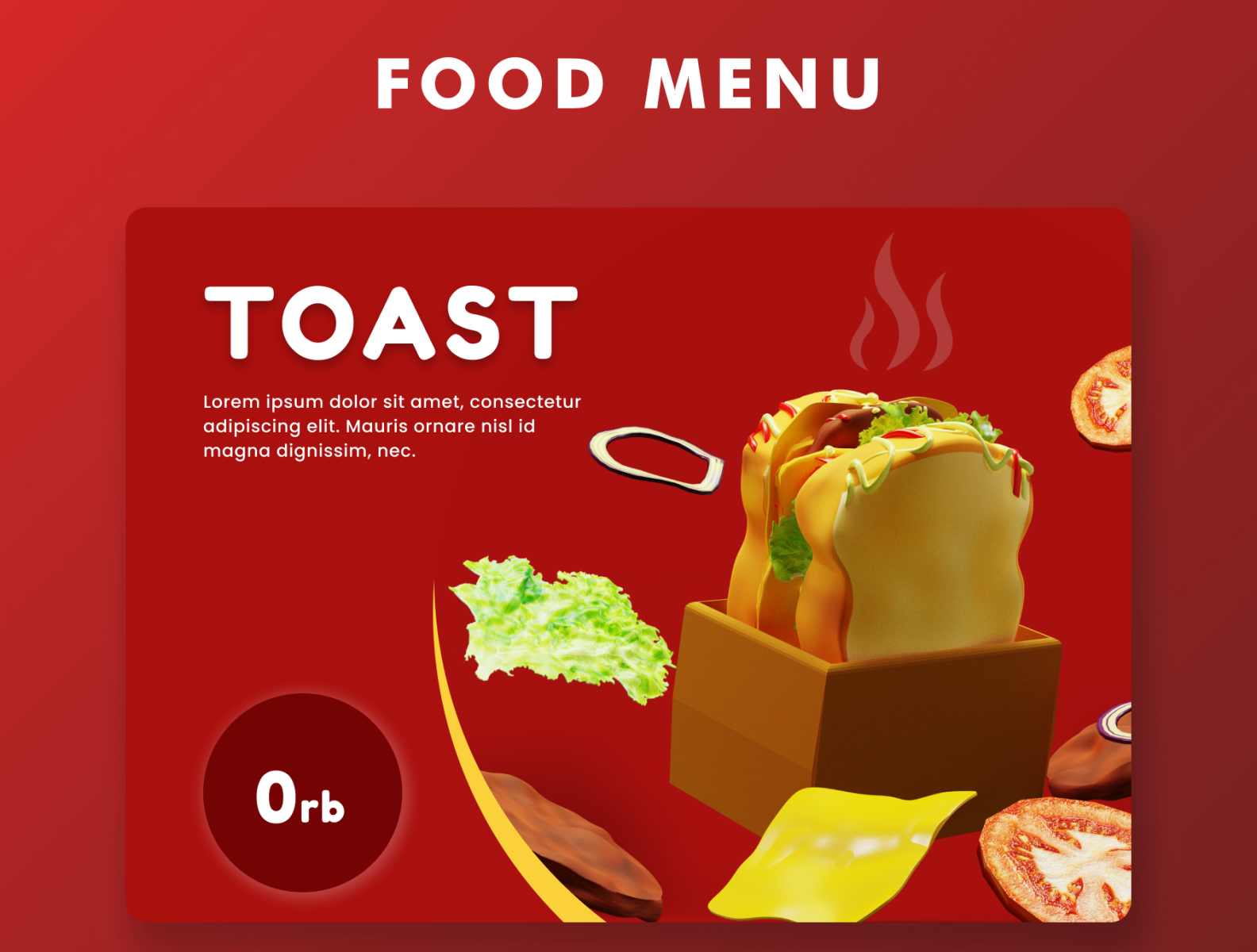 3D object Toast for Food Menu by Muhammad Fandria Siswara on Dribbble