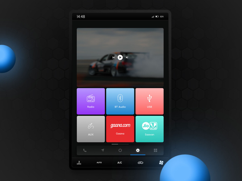In-vehicle Infotainment Screen Exploration by Naman on Dribbble