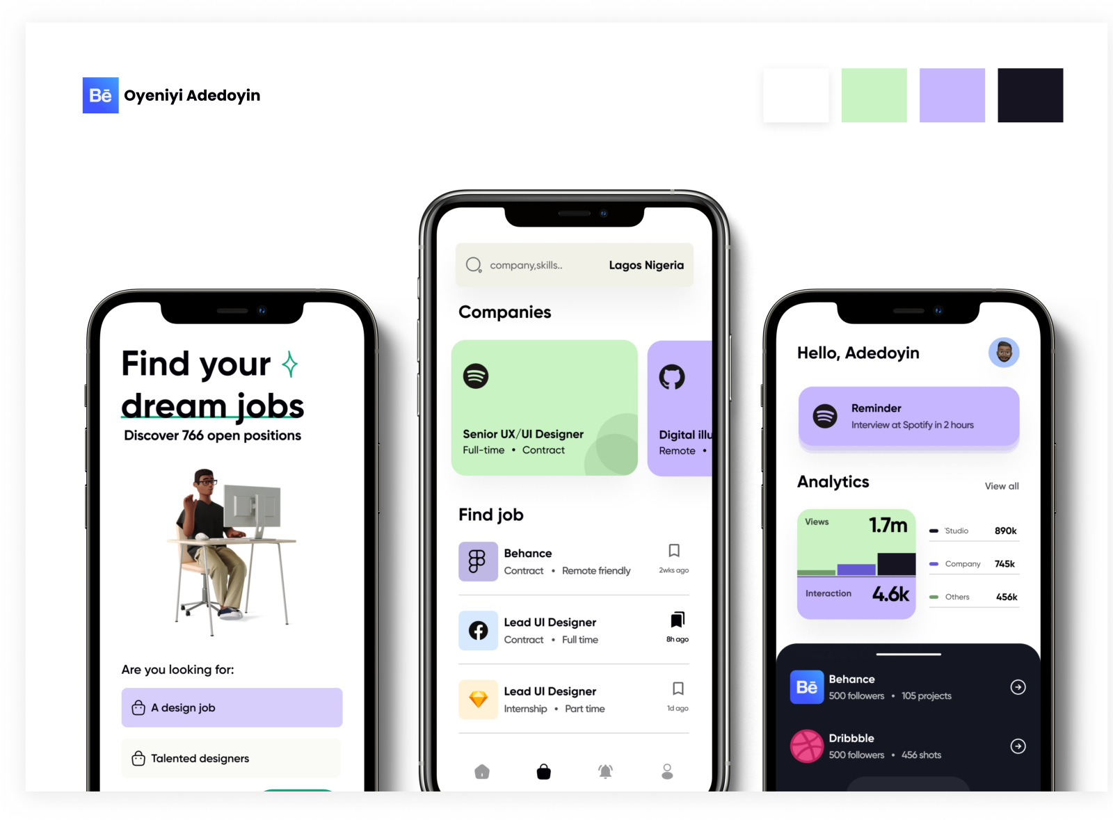 UI DESIGN | JOB FINDER by Oyeniyi Adedoyin on Dribbble
