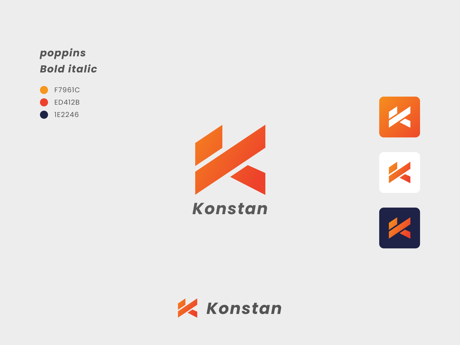 Konstan Logo by Farid Kharisudin on Dribbble