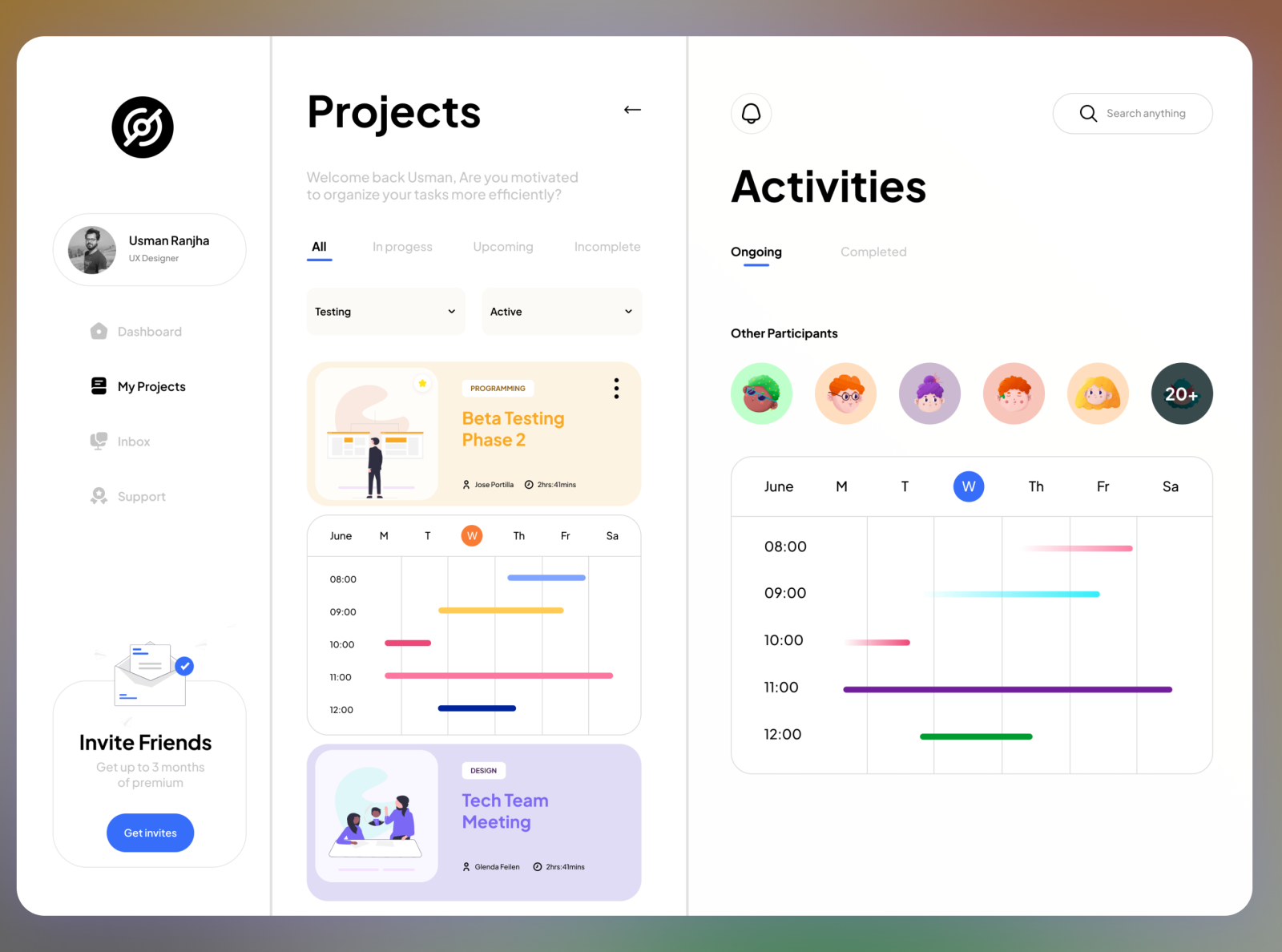 Project Management Dashboard by Usman Ranjha on Dribbble