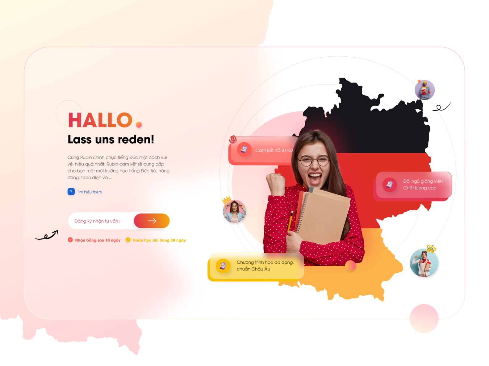 Hero German center, education by MAI PHUONG LUONG on Dribbble