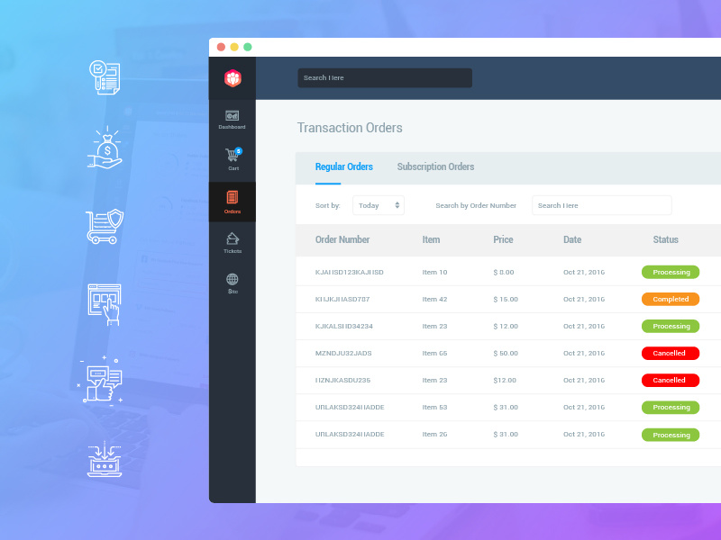 Order Page by Jake M. on Dribbble