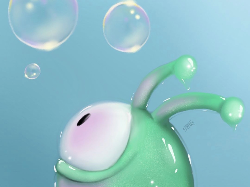 Bubble Alien👽🧼 by Samantha Pair on Dribbble