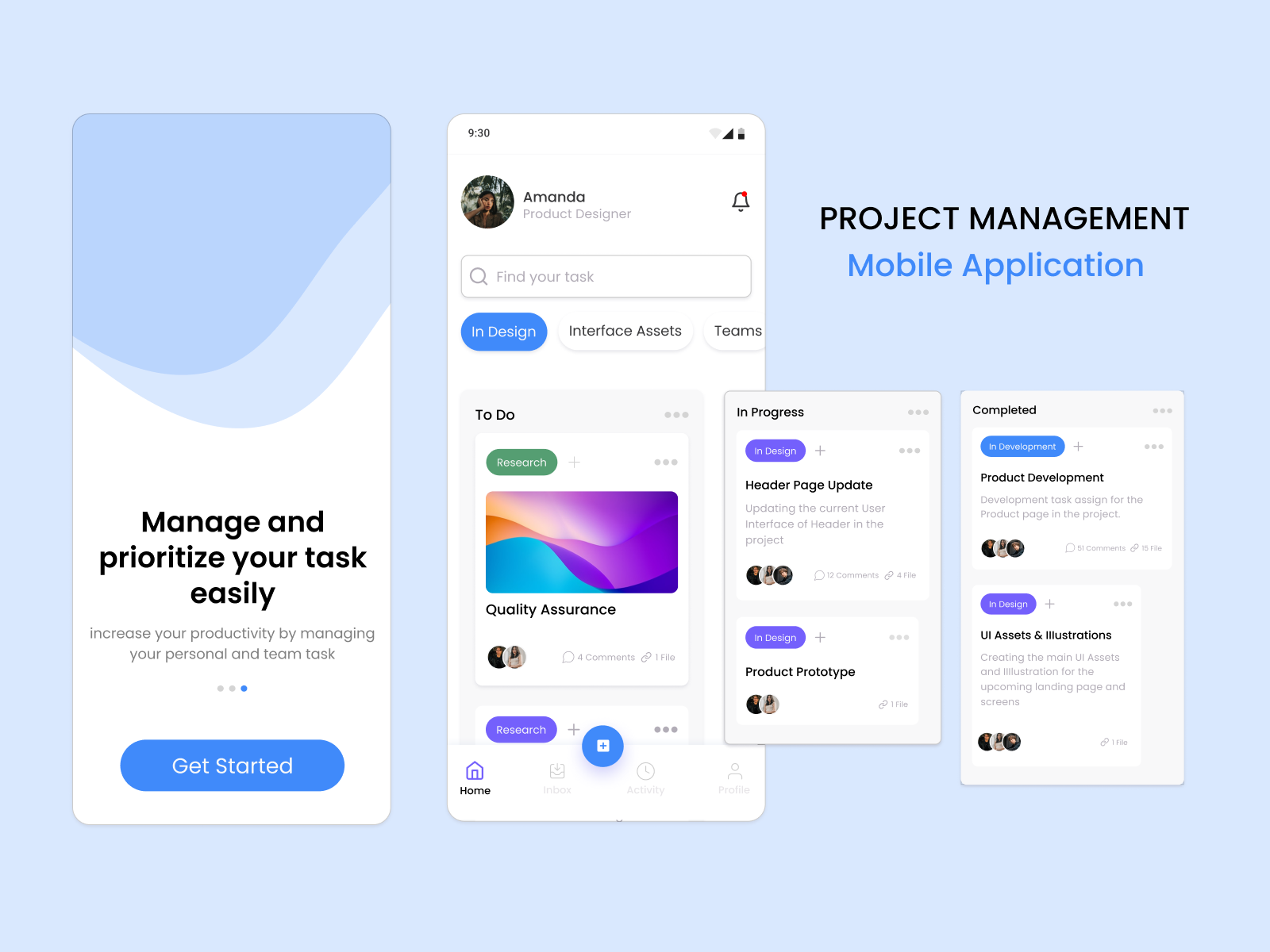 Project Management (UI/UX Design) by Apeksha Kumtakar on Dribbble